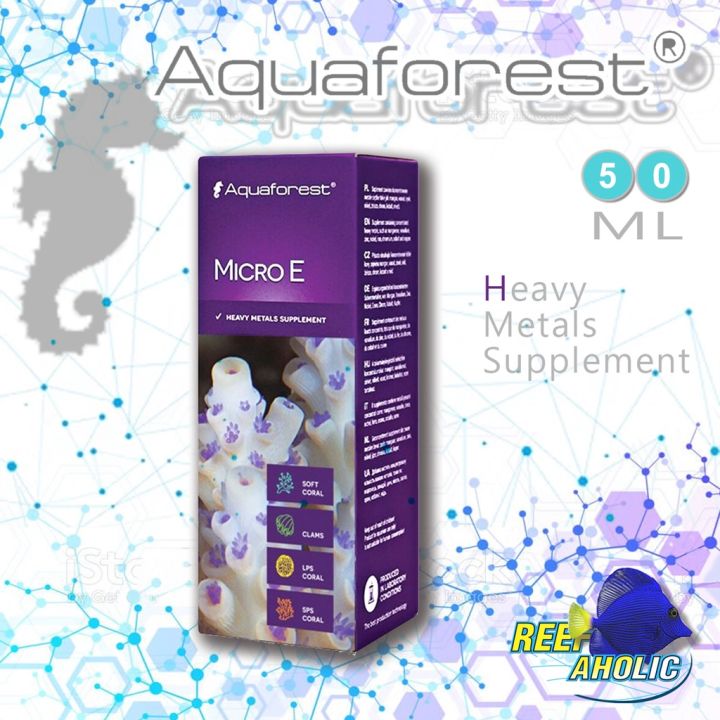 Reef-Aholic Aquaforest Micro E 50 ML แร่ธาตุเสริมสำหรับปลา ปะการัง และ สิ่งมีชีวิตในตู้ปลาทะเล ...
