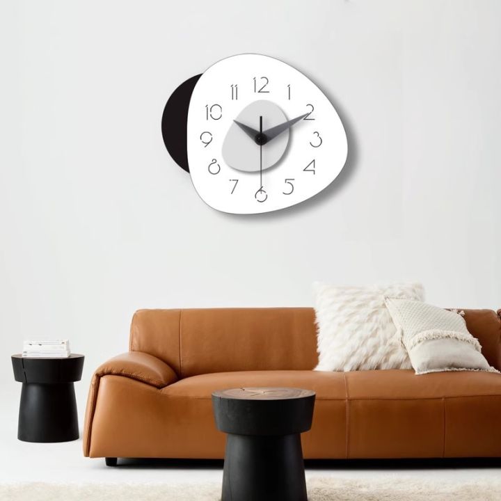 Nordic Simple Modern Home 15 inch Clock Wall Art Mute Atmosphere Luxury ...