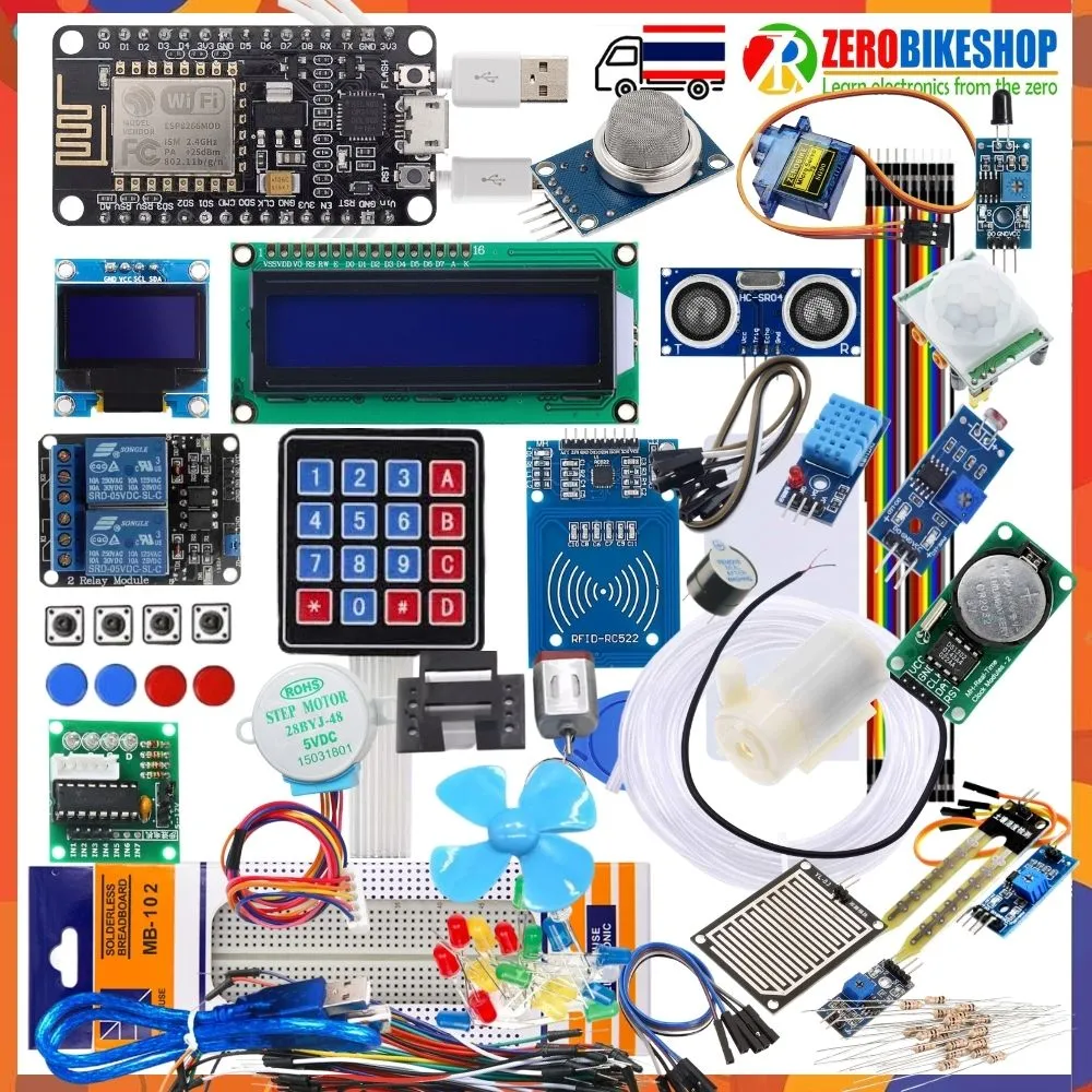ESP8266 iOT Project Starter Kit ชุดอุปกรณ์เรียนรู้ NodeMCU ESP8266 V2 iOT โปรเจค โครงงาน ...