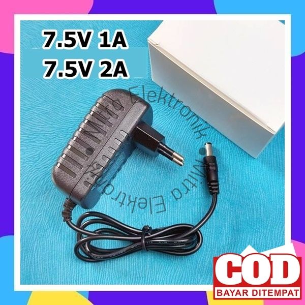 Adaptor 7,5V 1,5A 2A 7.5 Volt 2 Ampere 1.5 Ampere - Charger Cas 7.5Volt 1.5A 2A Speaker Portable ...