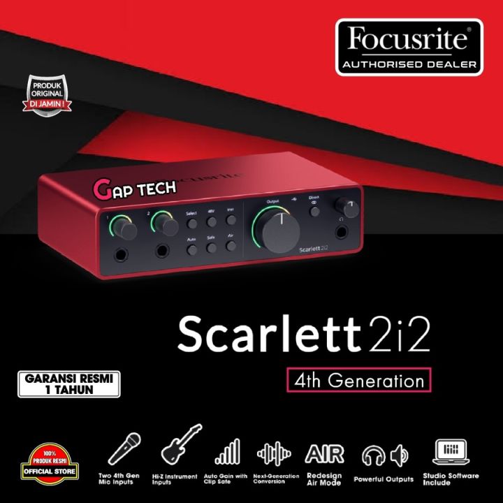 Focusrite Scarlett 2i2 4th Gen / Gen 4 USB Audio Interface /Soundcard ...
