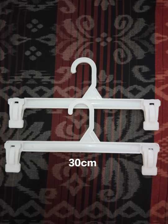 gantungan hanger jepit celana 30cm isi 12pcs warna putih | Lazada Indonesia