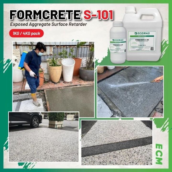 FORMCRETE-S101 (1KG / 4KG PACK) Exposed Aggregate Surface Retarder for ...