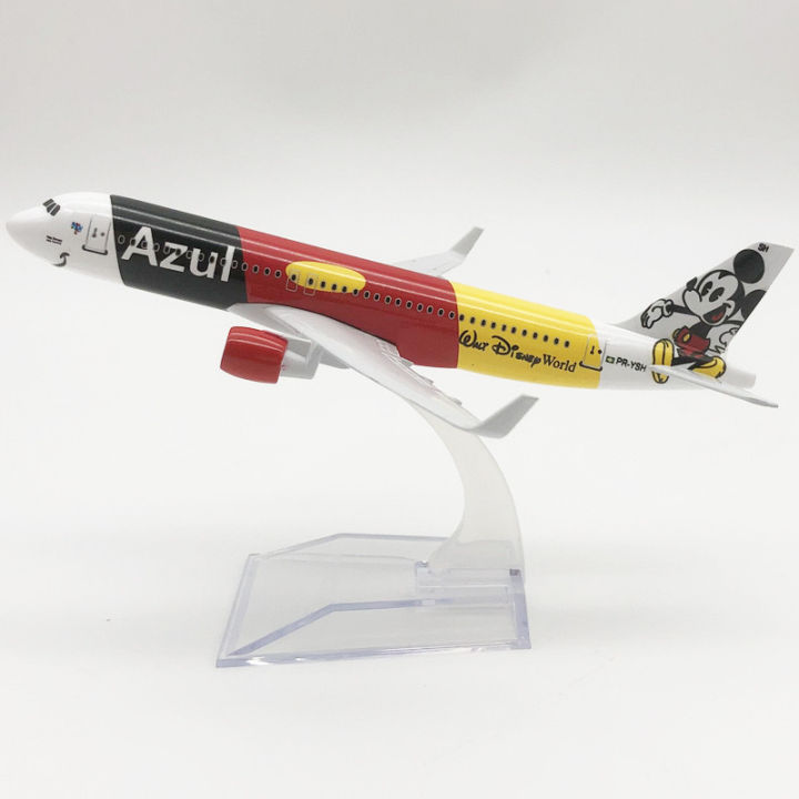 [16CM] โมเดลเครื่องบิน Azul Brazilian Airbus A320 Mickey Mouse Aircraft ...