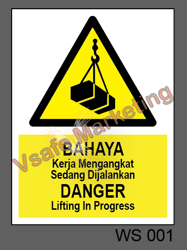 Signage VSAFEMKT Warning Safety Signage Signs (papan tanda amaran) WS ...
