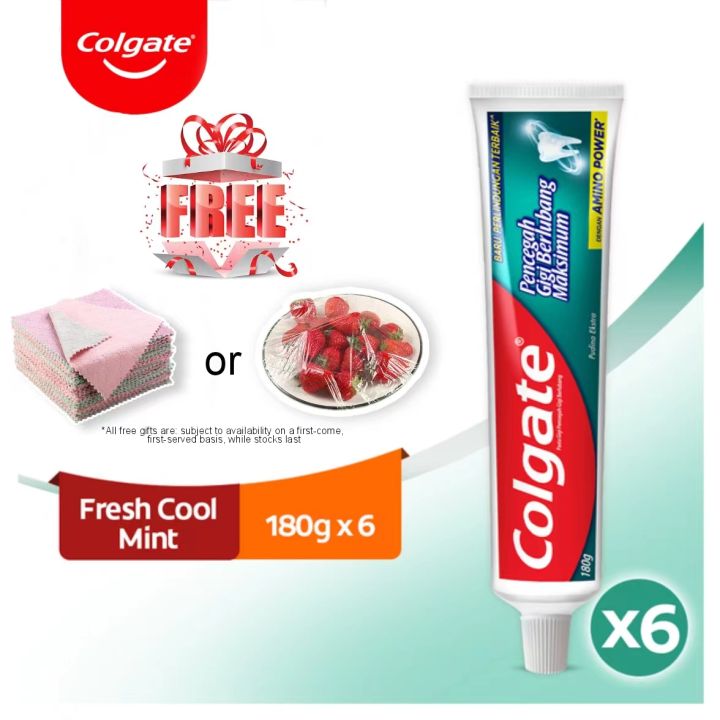 [6 Tubes] Colgate fresh cool mint toothpaste / Ubat gigi colgate ...
