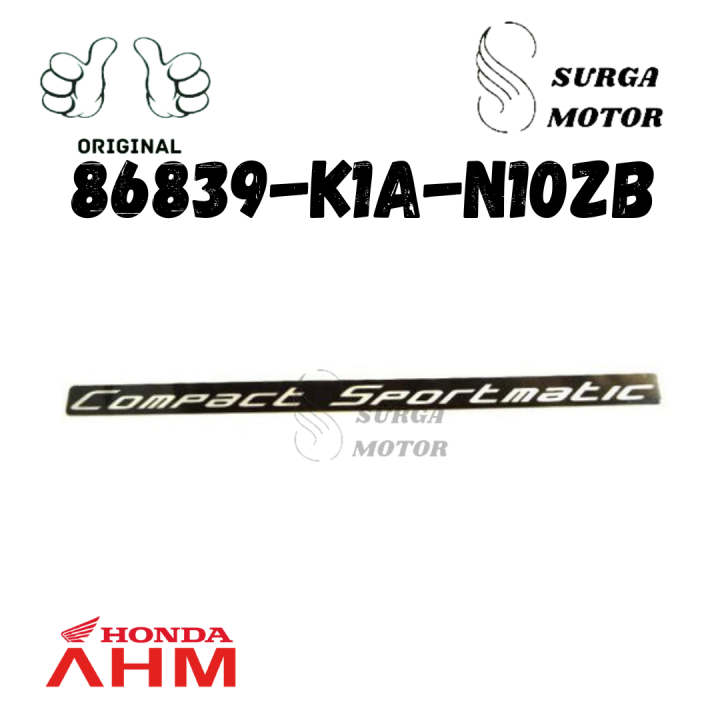 Sticker Stiker Mark Tulisan ( Compact SportMatic ) Tipe 1 Beat LED K1A ...