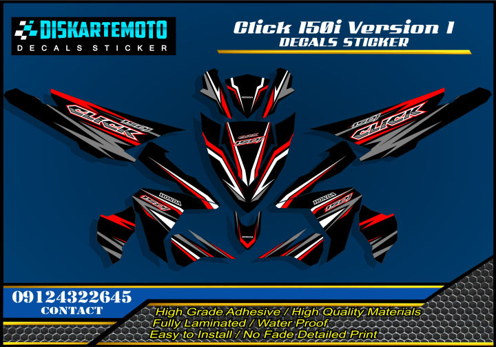 Honda Click 150i V1 Decals Sticker | Lazada PH