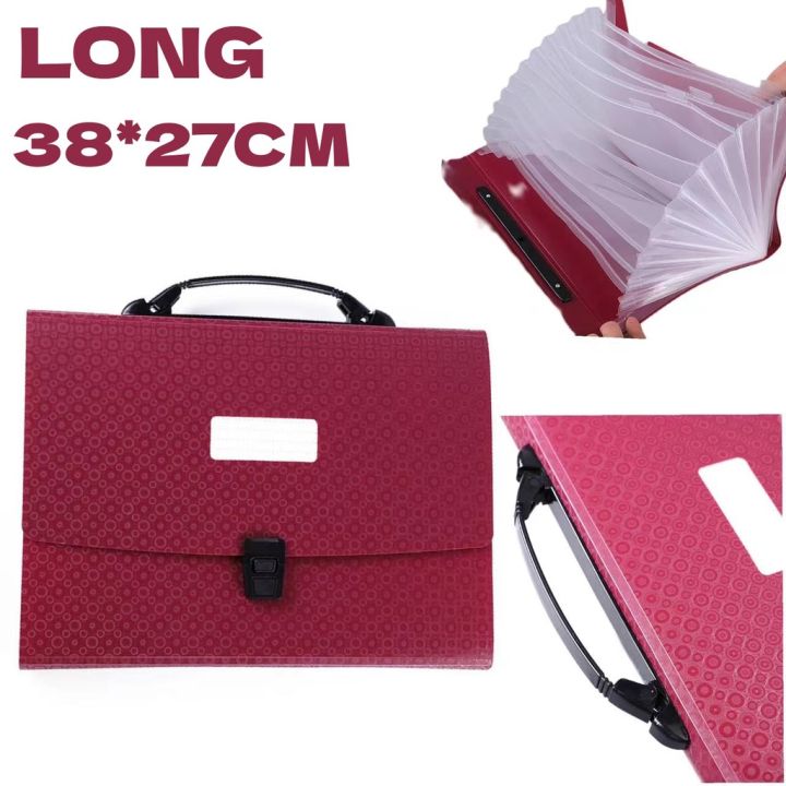 Long Expanding File Folder Organ Bag Long Envelope Storage Filing ...