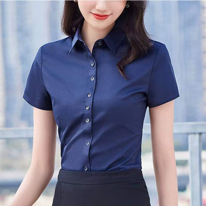 Women's Blouse, Professional Dress, Short-sleeved Shirt, OL Formal ...