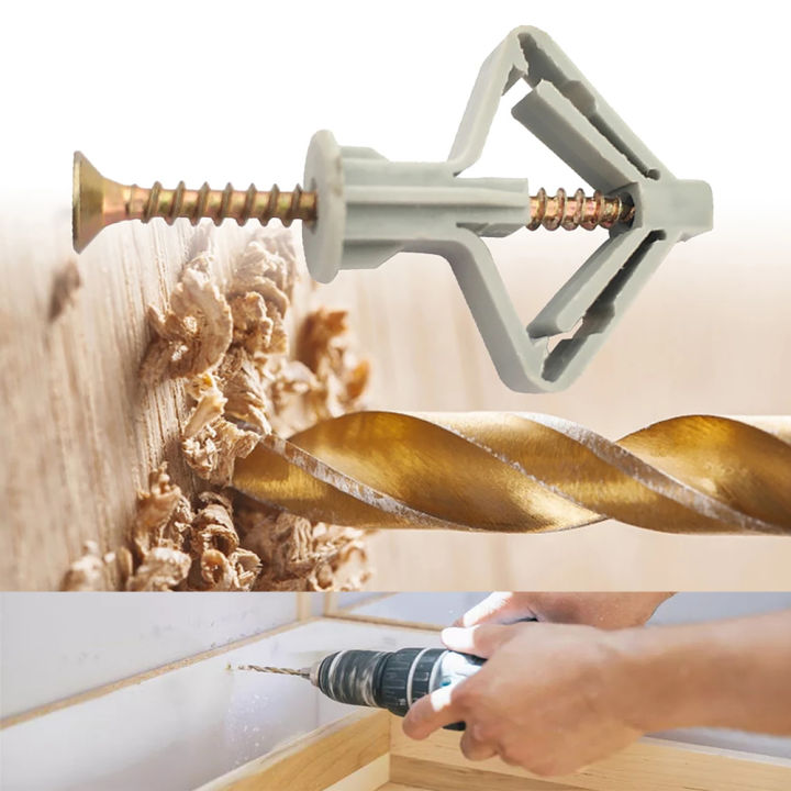 50pcs Self-Drilling Wall Anchor Kit Hollow Wall Anchors With Screws ...