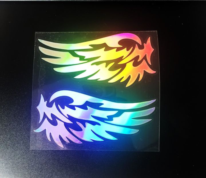 Car Sticker 3D 14 * 7cm Guardian Angel Wings Lovely Reflective Warning ...
