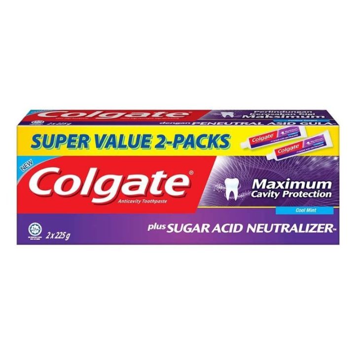 Colgate Maximum Cavity Protection Sugar Acid Neutralizer Cool Mint ...