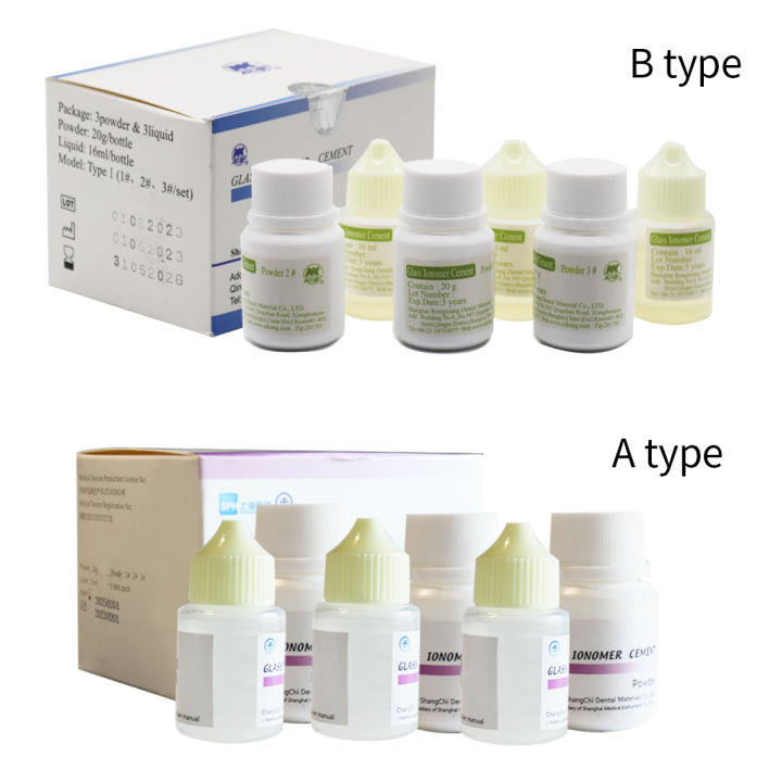 1Box 6bottles 3Powder 3Liquid Glass Ionomer GIC Cement | Lazada PH