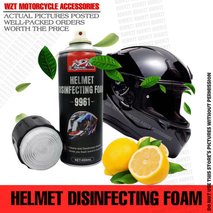 EXTREME ONE 450ML HELMET DISINFECTING FOAM WITH FRESH LEMON SCENT ...