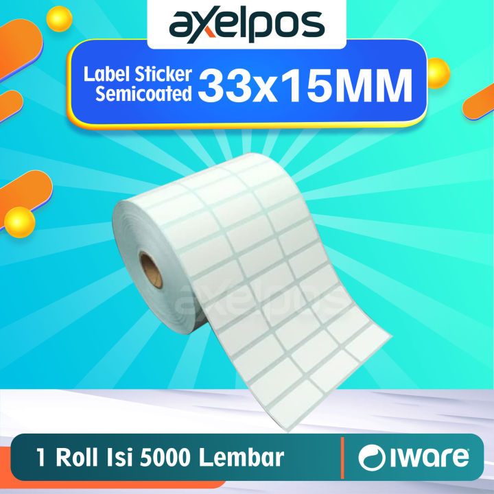 Label Stiker Barcode Semicoated 33x15mm 3 Line Isi 5000 Lembar | Lazada ...