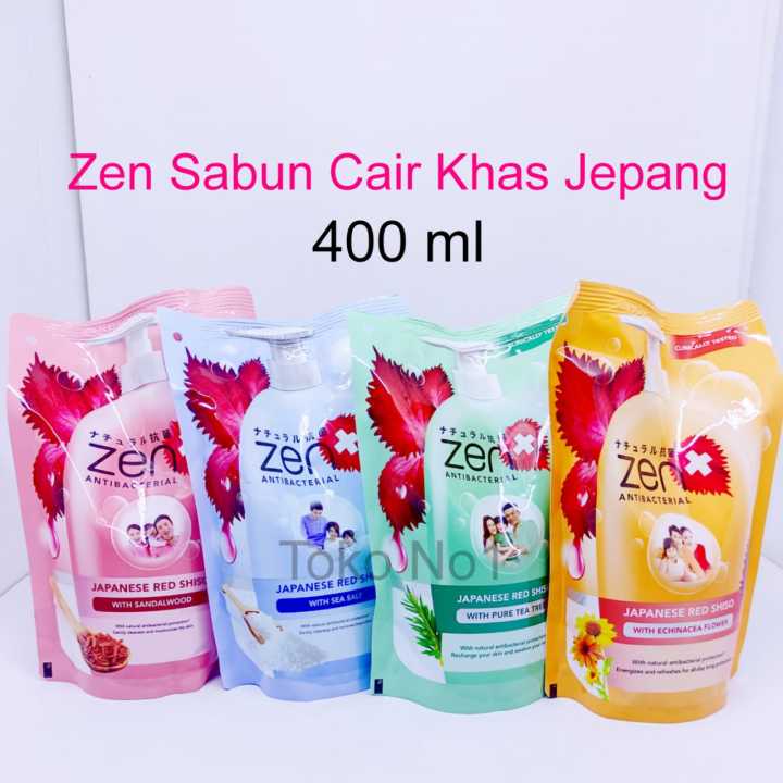 Promo Zen Antibacterial Japanese Red Shiso Body Wash 400 ml - Sabun ...