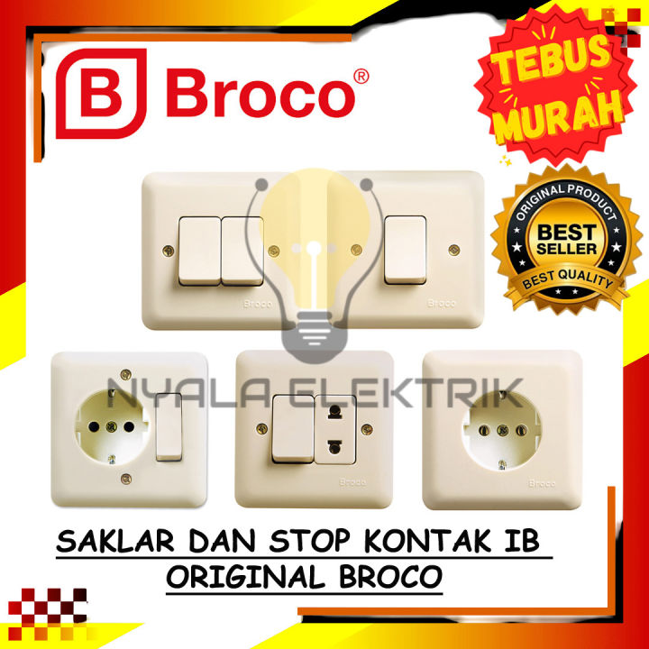 (BROCO ORIGINAL) Saklar Engkel / Saklar Seri / Stop Kontak / Saklar ...