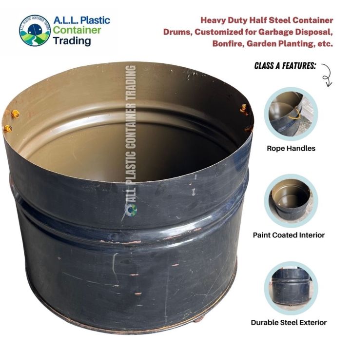 odqn04 Heavy Duty Half Steel Container Drums Customized for Garbage ...