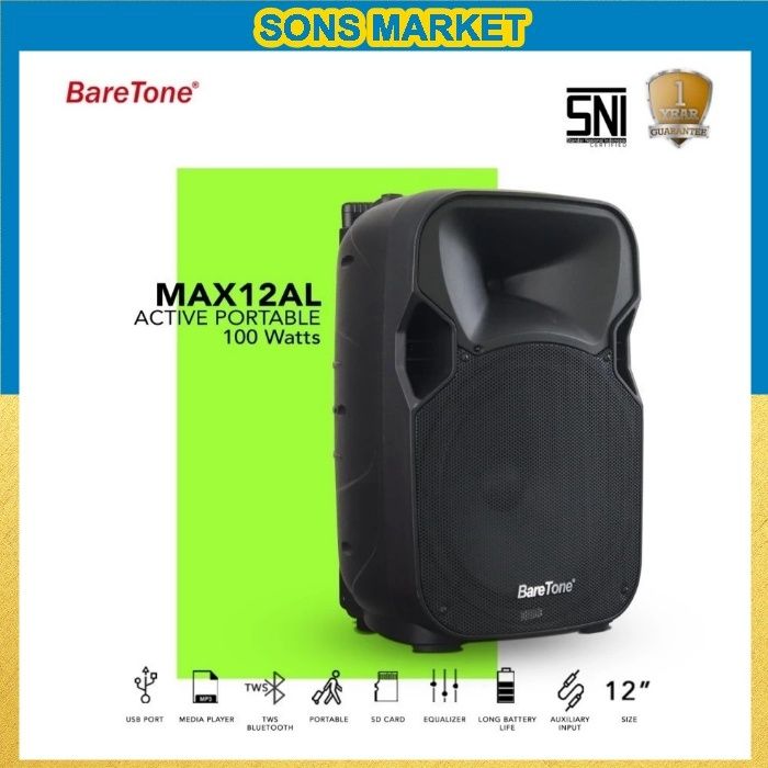 SPEAKER PORTABLE MEETING WIRELESS BARETONE MAX12AL ORIGINAL MAX 12AL ...