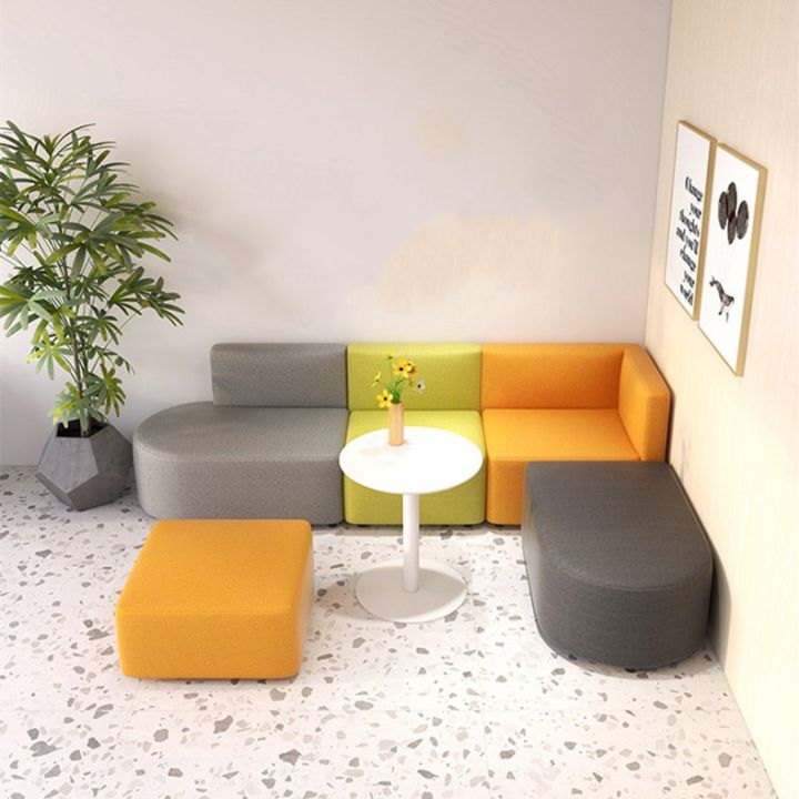 Creative business office reception sofa children's training institution ...