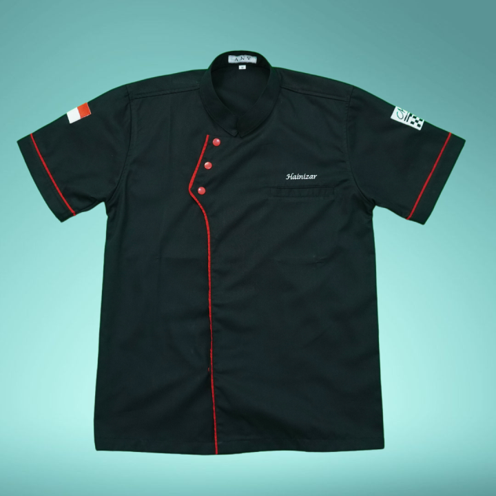 Baju Baju Koki Chef Seragam Chef Custom nama Logo Bordir Satuan ...