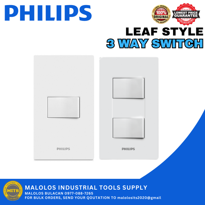 PHILIPS LEAF STYLE 1 GANG 2 GANG SWITCH 3 WAY | Lazada PH