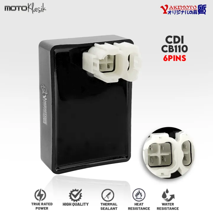 YAKIMOTO CDI FOR HONDA CB110 6 PINS STOCK SIZE CAPACITOR DISCHARGE ...