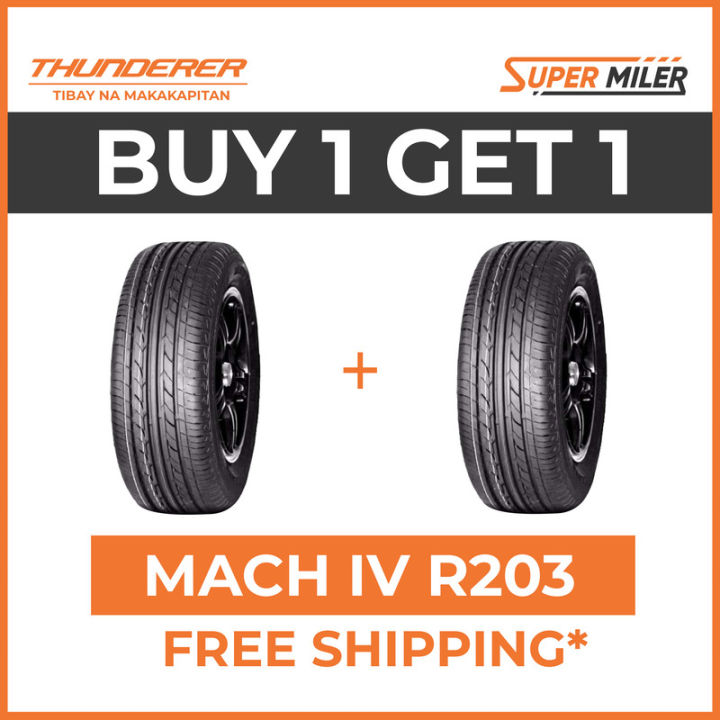 2pcs THUNDERER 165/65R13 MACH IV R203 77T Car Tires | Lazada PH