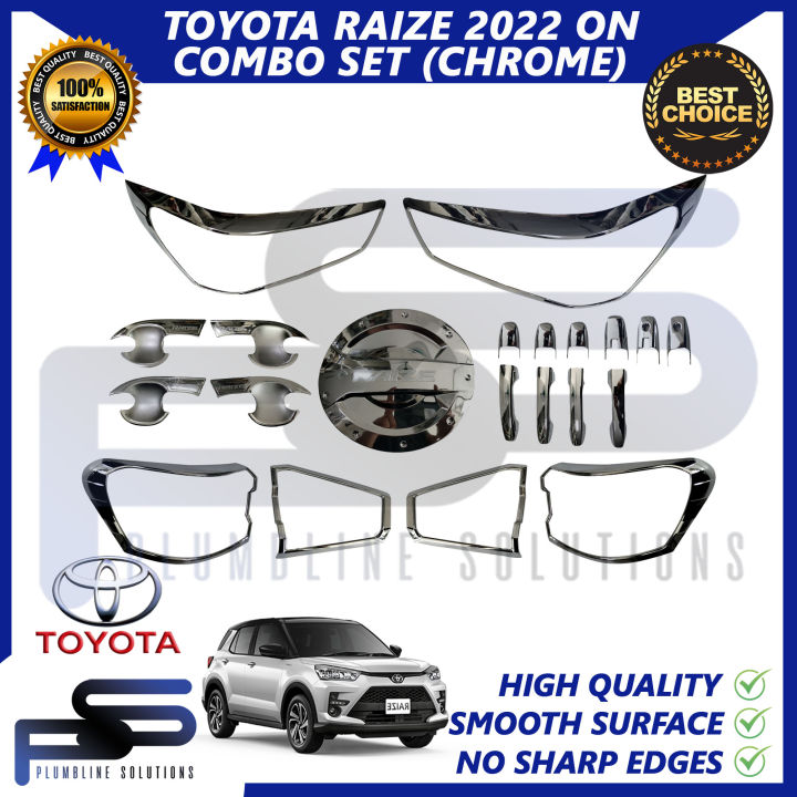 Toyota Raize Garnish Cover Set Black / Chrome 2022 2023 Onwards Model ...