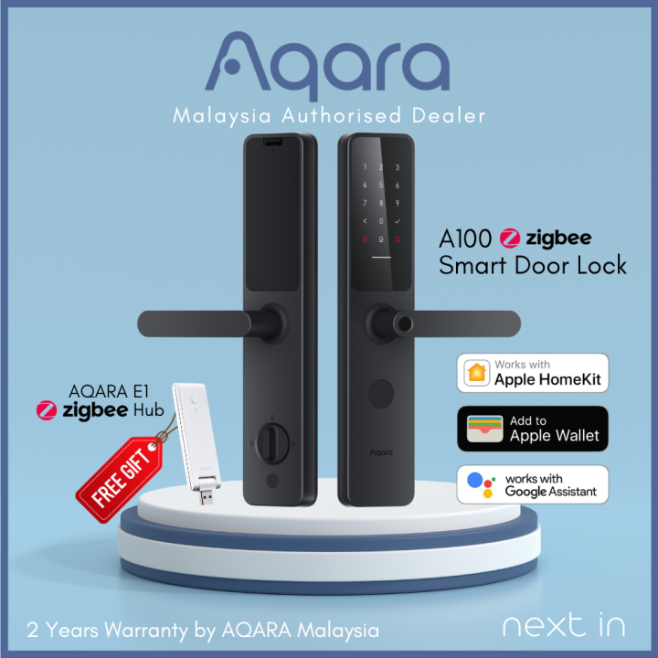 AQARA Smart Door Lock A100 Zigbee Version - FREE AQARA E1 Zigbee Hub ...