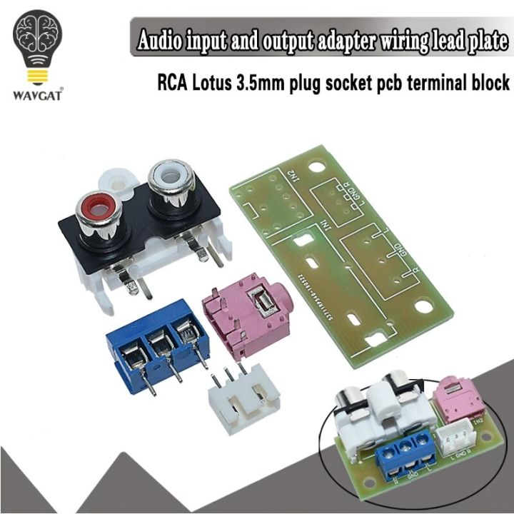 DIY Kit Audio Switch Board RCA 3.5mm Audio Input Block For Amplifier ...