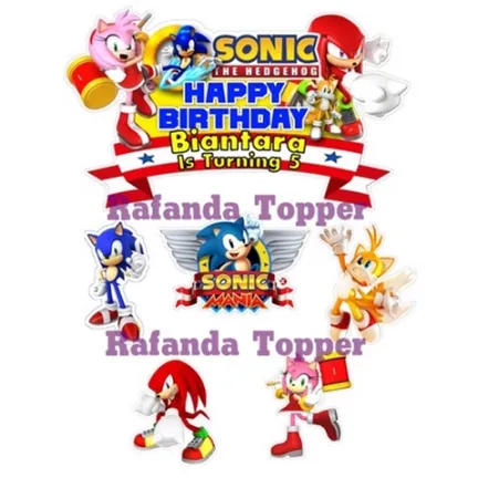 Topper kue ulang tahun sonic the hedgehog | Lazada Indonesia