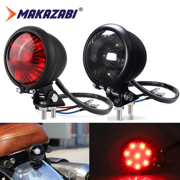 Motorcycle Tail Light Red LED Cafe Racer Style Stop Tail Light ...