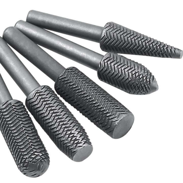 [MENGYUR] 5pcs Rotary Steel File Rasp Wood Drill Bits Burrs Metal ...