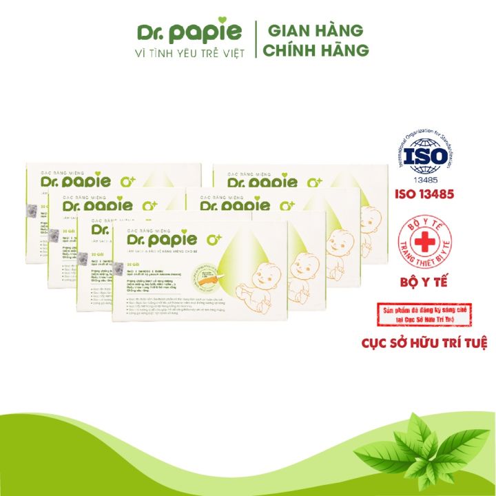 Combo 7 Hộp Gạc Rơ Lưỡi Tiêu Chuẩn 5SAO DR PAPIE Vệ Sinh Răng Miệng Cho ...