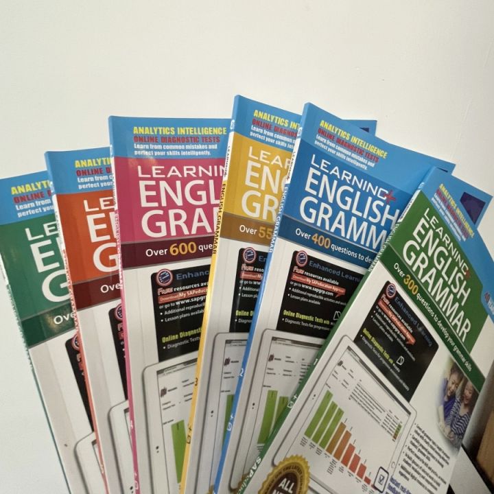 6 Books Learning English Grammar 1-6 English Children's Learning Manual ...