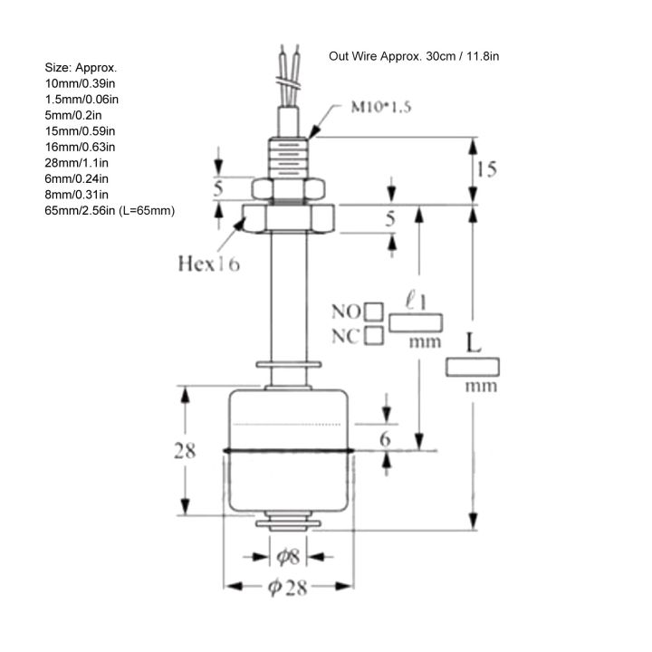 Liquid Level Float Switch Corrosion Resistance Liquid Water Level ...