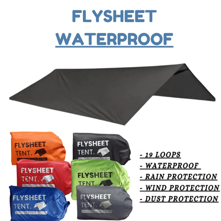 Flysheet 2x3 M Tebal Ultralight 19 Lubang Atap Tenda Waterproof Anti ...
