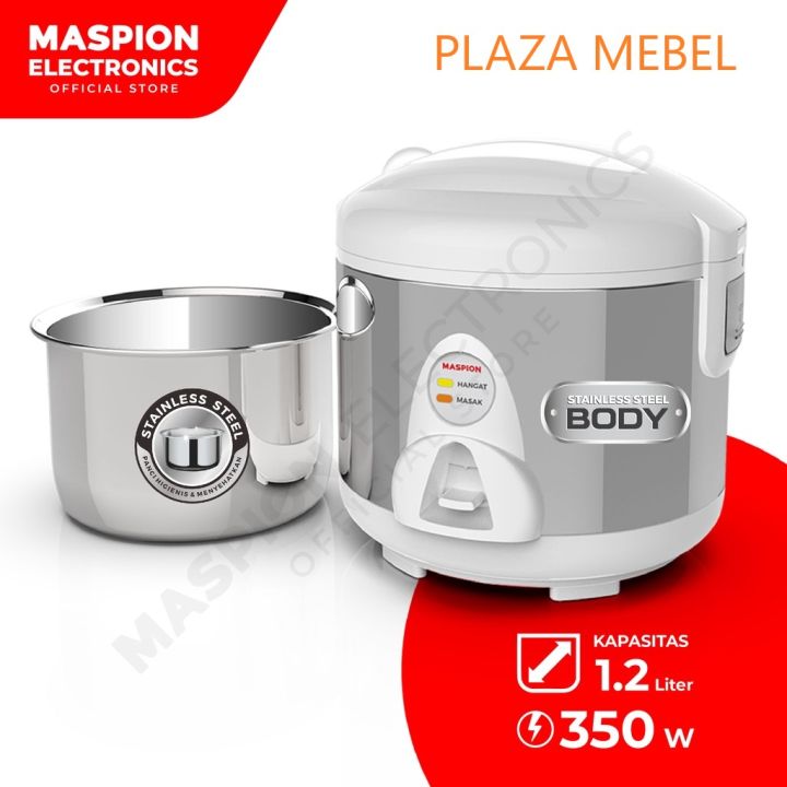 MASPION MRJ-109SS Magic Com Rice Cooker / Nasi 1,2 Ltr Panci Stainles ...