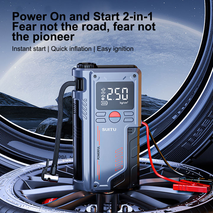 Limers store 1000A Car Jump Starter Power Bank 4 In 1 Air Compressor ...