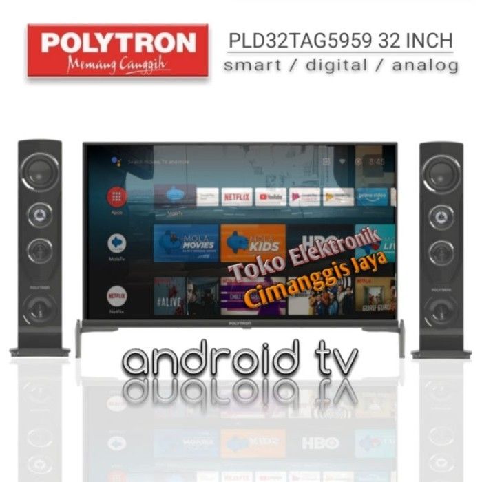 Terbest| Android smart tv Polytron 32 inch cinemax bluetooth | Lazada ...