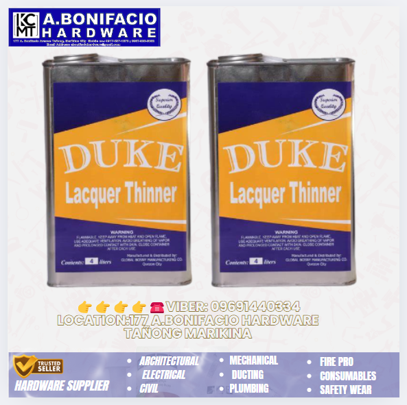 duke Lacquer Thinner 4 Liters/1 Gallon • DCA Commercial • | Lazada PH