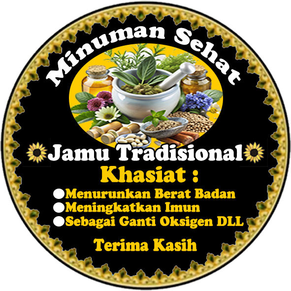 Cetak Sticker Glossy Cromo Desain Jamu Tradisional - Cetak Label ...