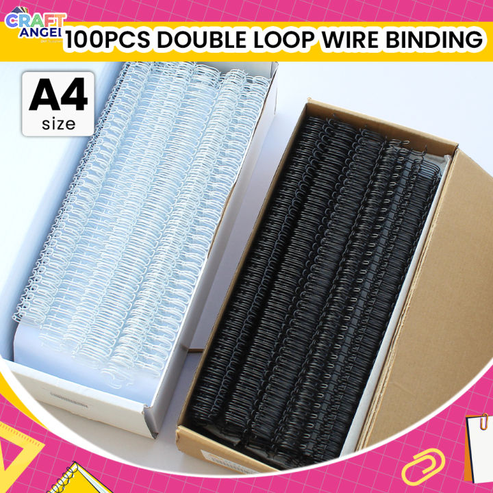 100pcs Double Loop Wire A3/A4 Binder for Wire Binding Machine 34/50 ...