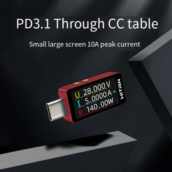 CC1 USB Voltage & Current Meter Tester PD3.1 Digital Display Type-C 28V ...