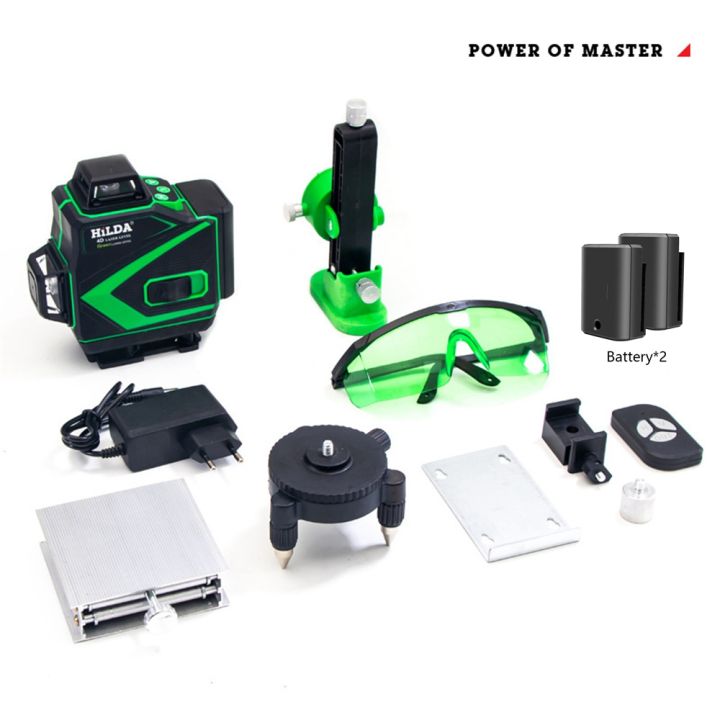 HILDA 16 Lines 4D Lasers Level Remote Control Home Lasers Level Auto ...