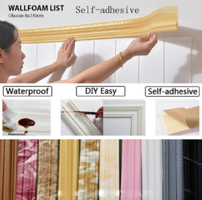 Kirei Gallery - Wall Border List Plafon Foam 3D Walpaper List Foam List ...