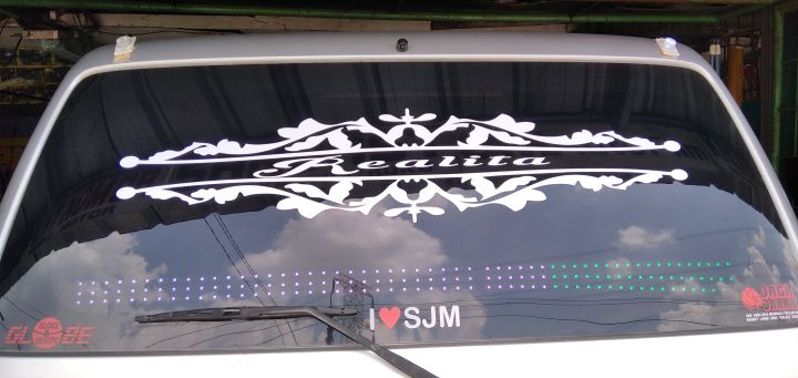 sticker kaca mobil / cutting sticker motif batik / suzuki / honda ...