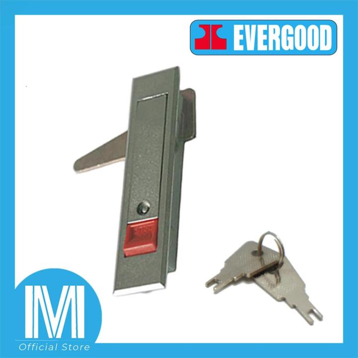 Evergood Push Button Cabinet Panel Board Lock With Key (Silver) | Lazada PH